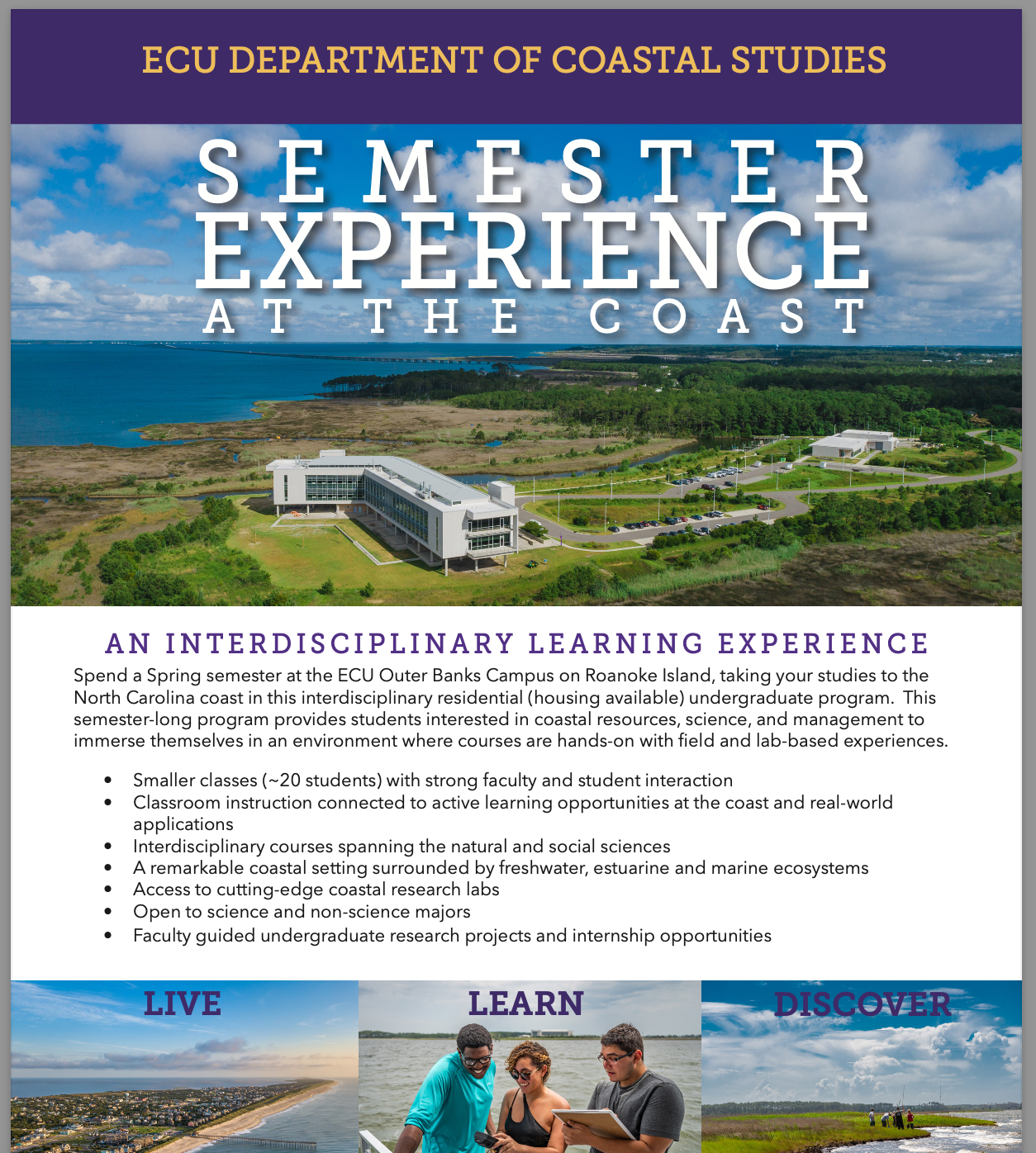 Your Student Can Spend Their Spring | The ECU Parent and Family Portal